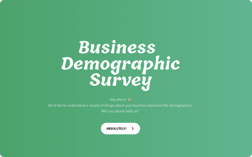 Business Demographic Survey Template | SurveySparrow