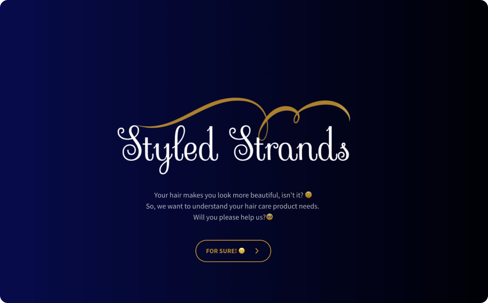 Hair Care Product Questionnaire for Customer Insights