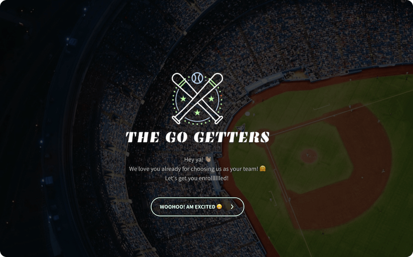 Baseball Player Registration Form Template | For New Player Registration