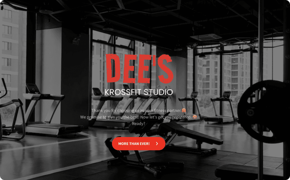 Online Gym Registration Form Template | SurveySparrow