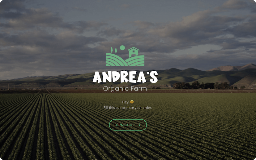 Free Produce Order Form Template | SurveySparrow