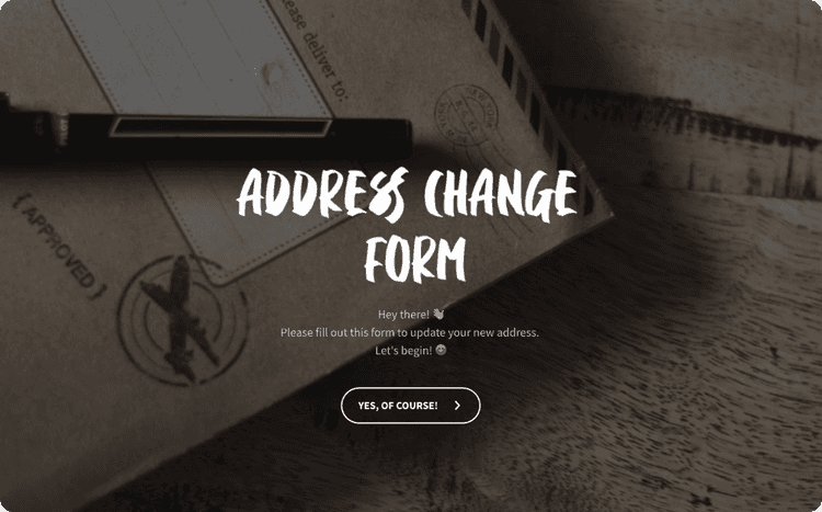 Free Address Change Form Template | SurveySparrow
