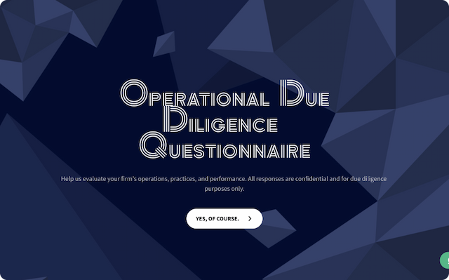 Operational Due Diligence Questionnaire | SurveySparrow