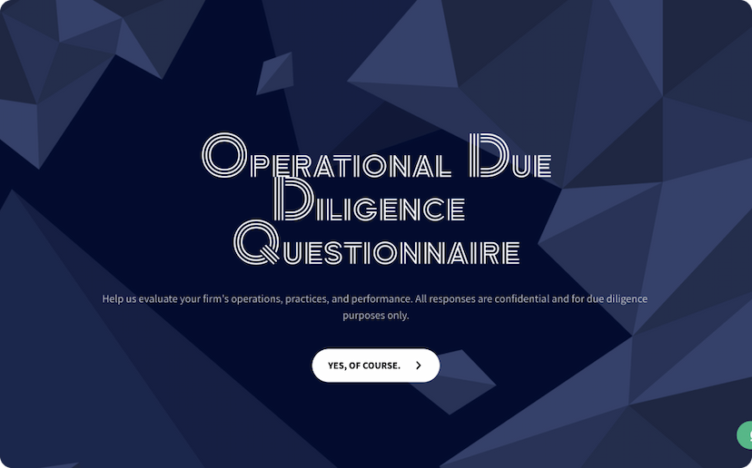 Operational Due Diligence Questionnaire | SurveySparrow