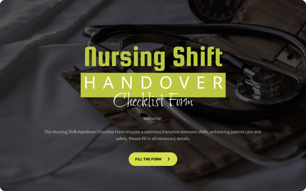 Nursing Shift Handover Checklist | Simplify Nursing Handover
