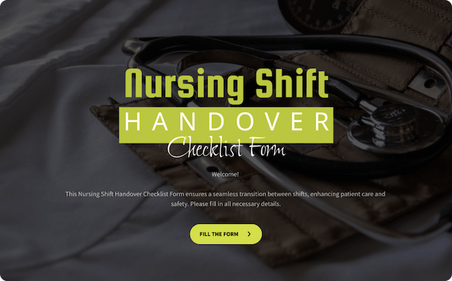Nursing Shift Handover Checklist | Simplify Nursing Handover