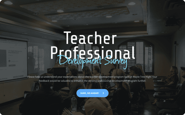 Teacher Professional Development Survey Form Template