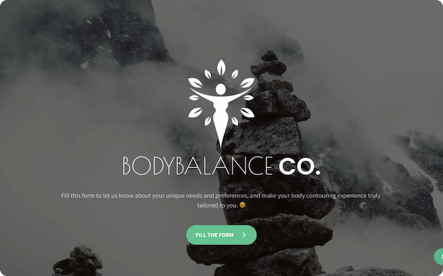 Body Contouring Client Intake Form Template | SurveySparrow
