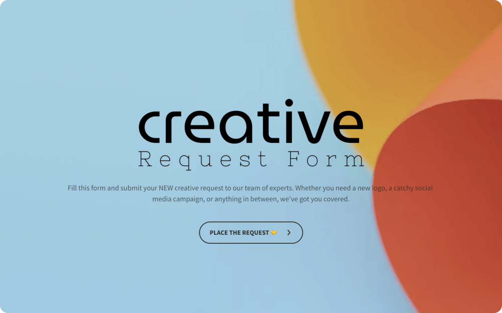 Free Creative Request Form Template | Simplify Your Design Process