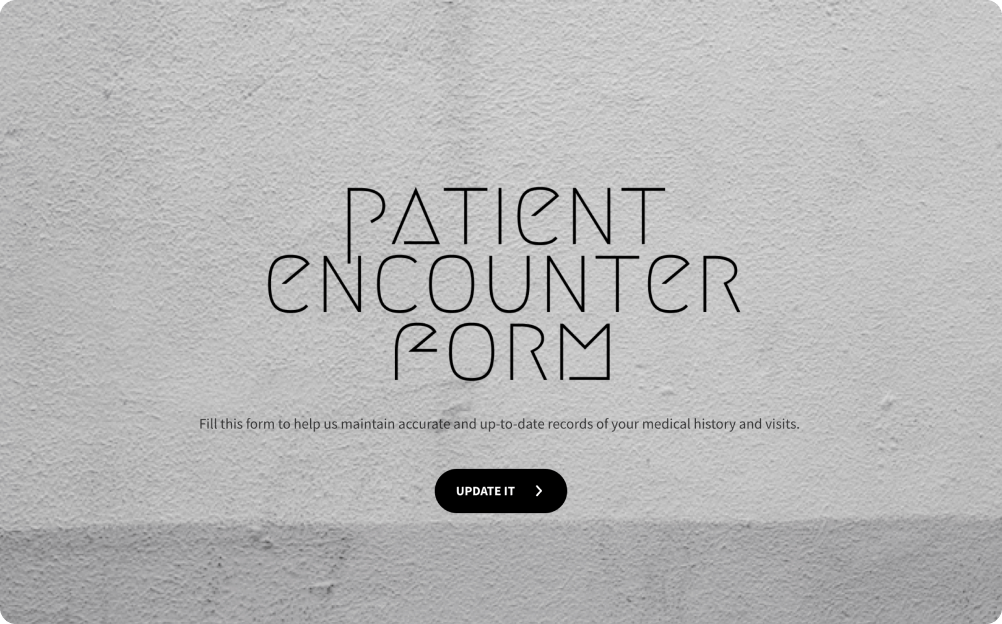 Patient Encounter Form Template | SurveySparrow
