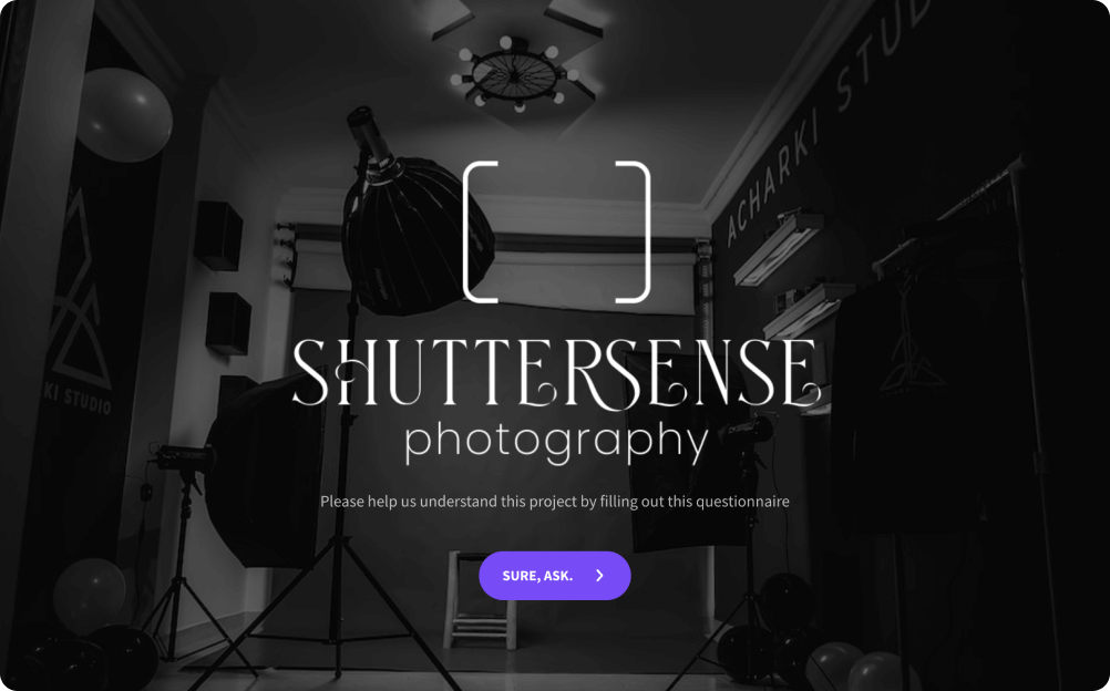 Client Photography Questionnaire Template | SurveySparrow