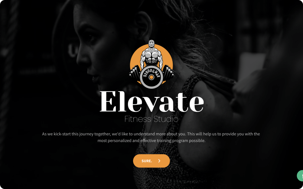 Fitness Client Intake Form Template | SurveySparrow