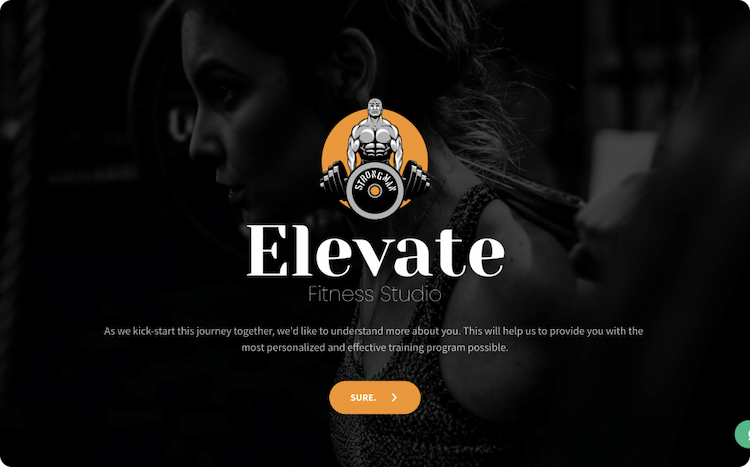Fitness Client Intake Form Template | SurveySparrow