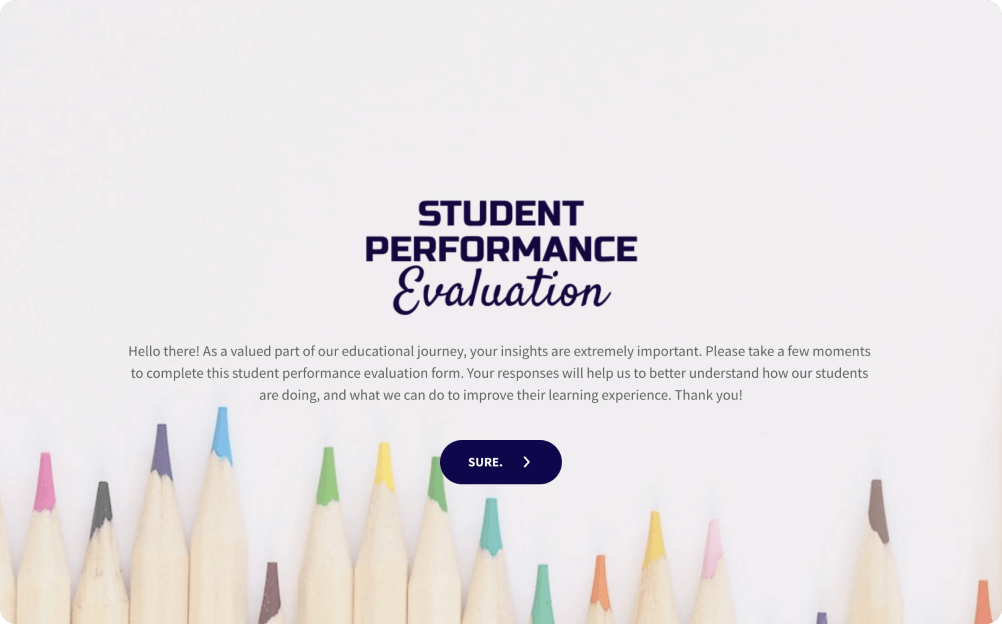 Student Performance Evaluation Template | SurveySparrow