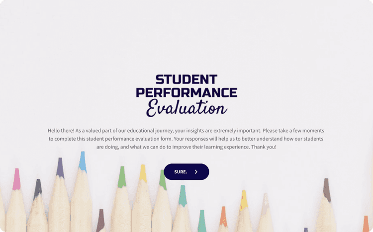 Student Performance Evaluation Template | SurveySparrow