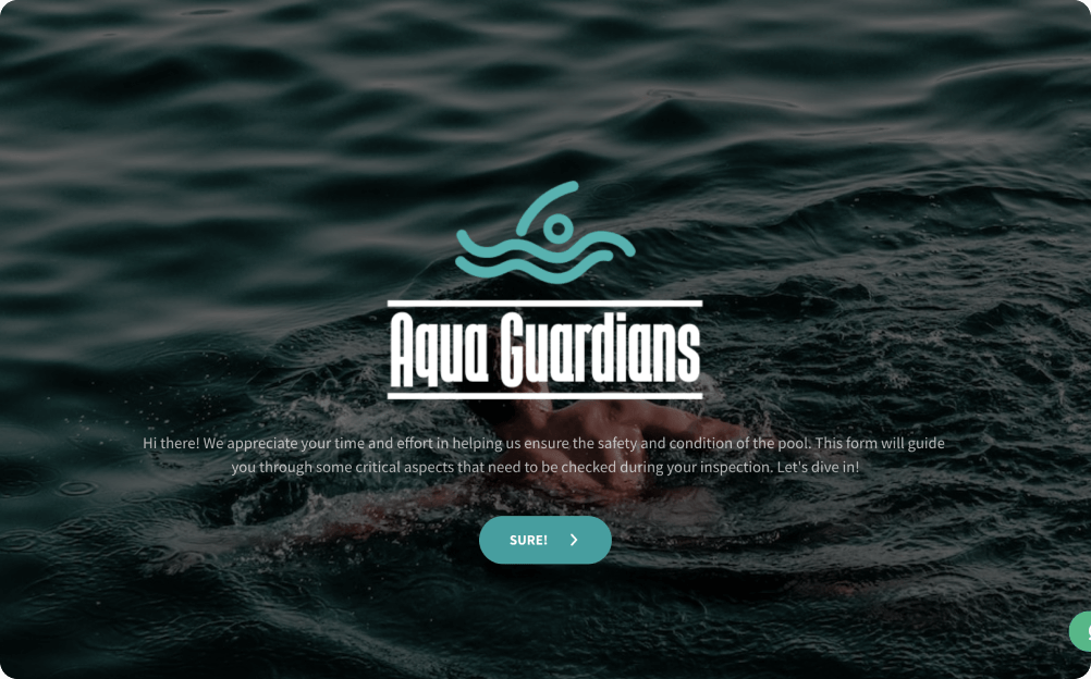 Swimming Pool Inspection Form Template | SurveySparrow