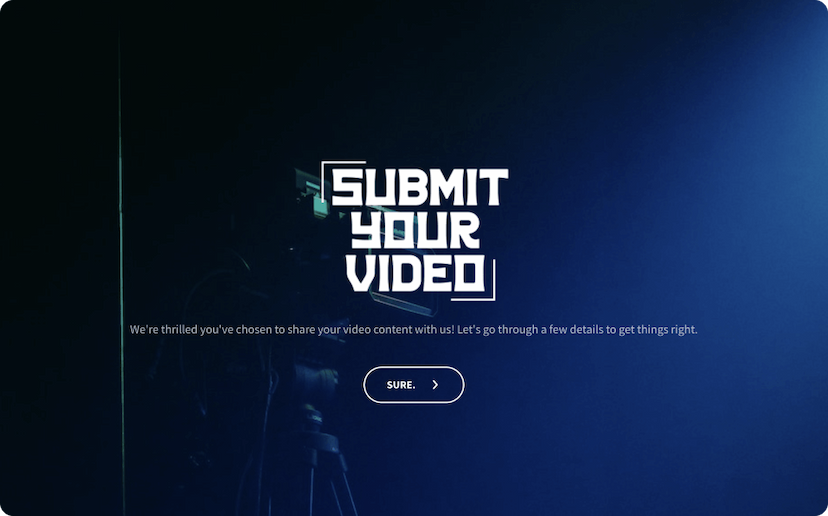 Video Submit Form Template | SurveySparrow