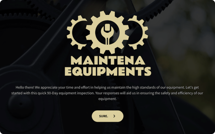 90 Day Dot Equipment Inspection Form Template | SurveySparrow