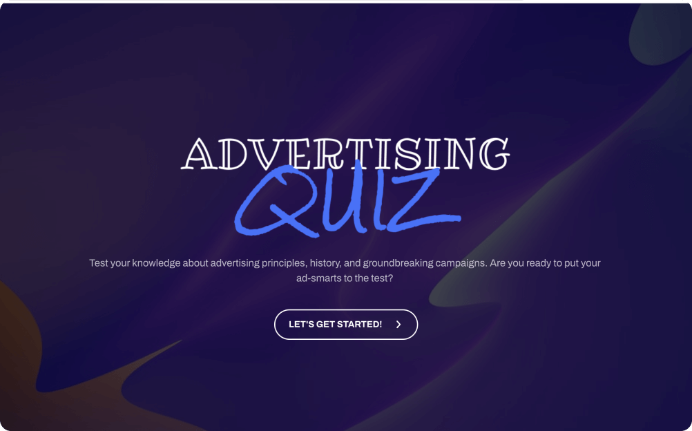 Advertising Quiz Template | SurveySparrow