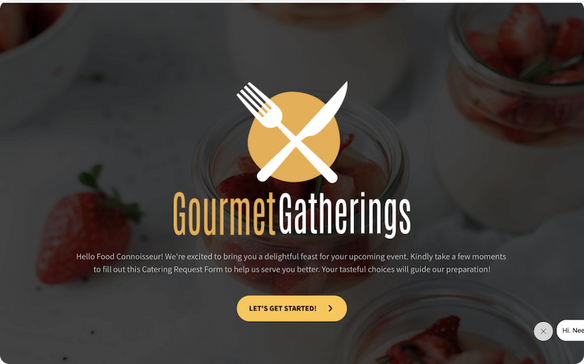 Catering Inquiry Form Template | SurveySparrow