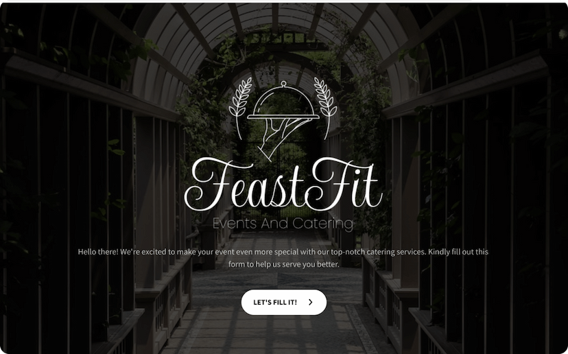Catering Request Form Template | SurveySparrow