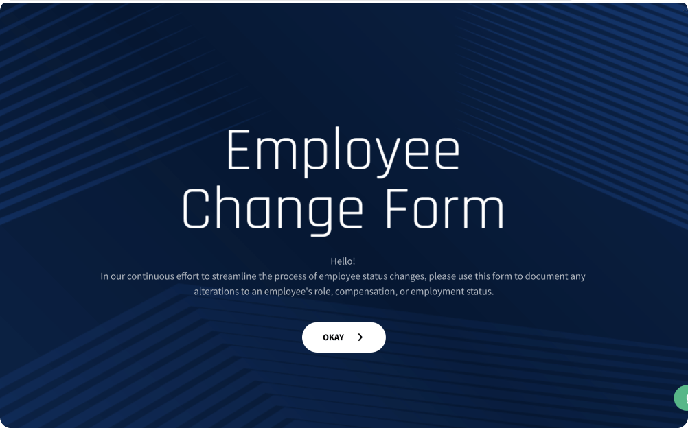 Employee Status Change Form Template | SurveySparrow