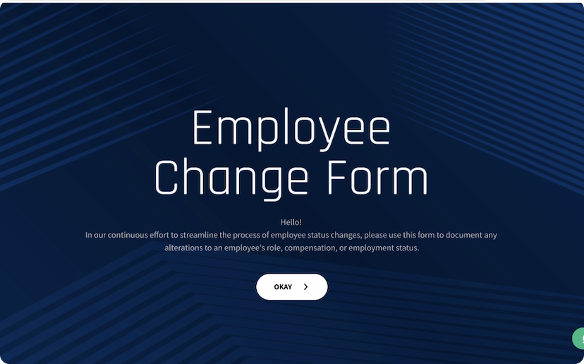 Employee Status Change Form Template | SurveySparrow
