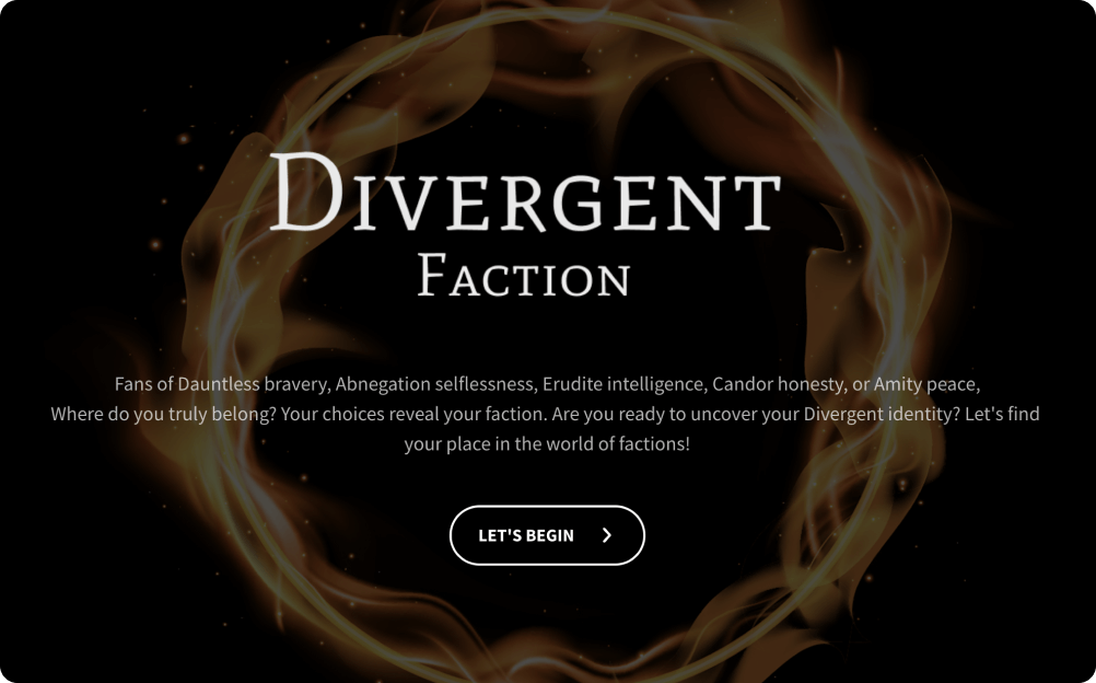 Divergent Faction Quiz Template for Self-Discovery | SurveySparrow