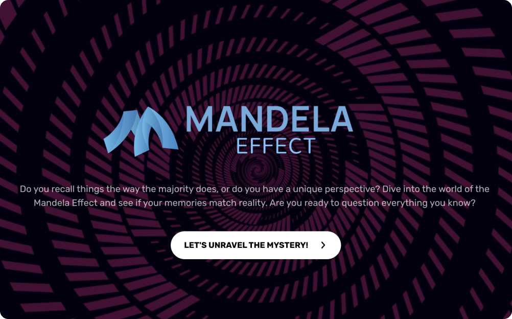 Mandela Effect Quiz Template | Customizable | SurveySparrow