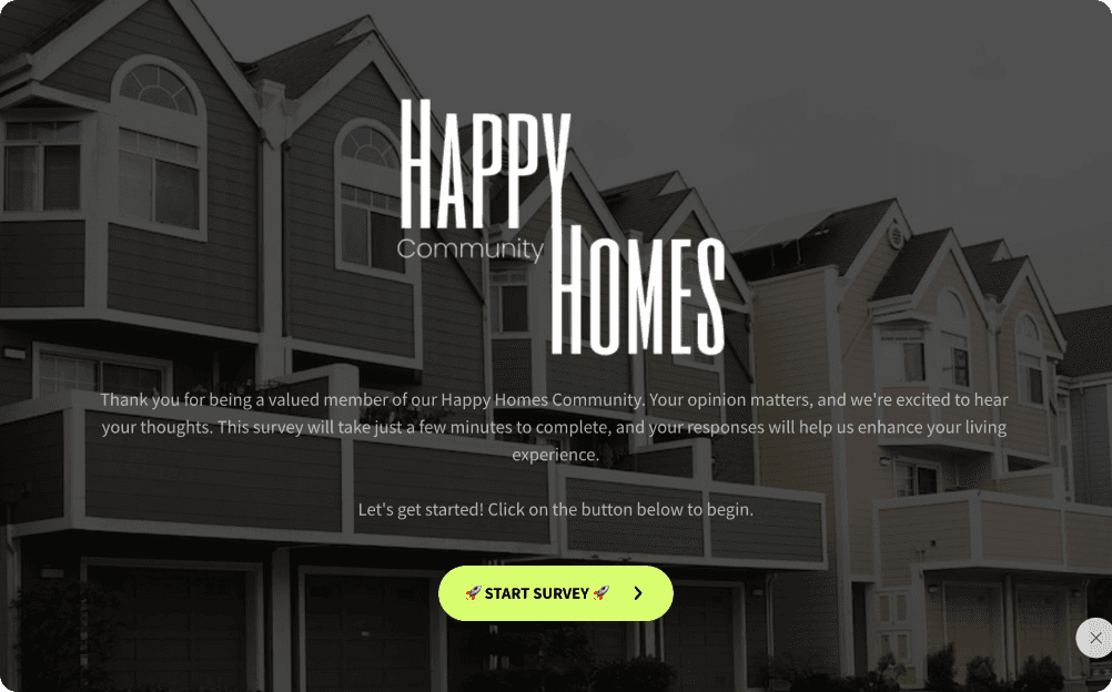 Resident Satisfaction Survey Template | SurveySparrow