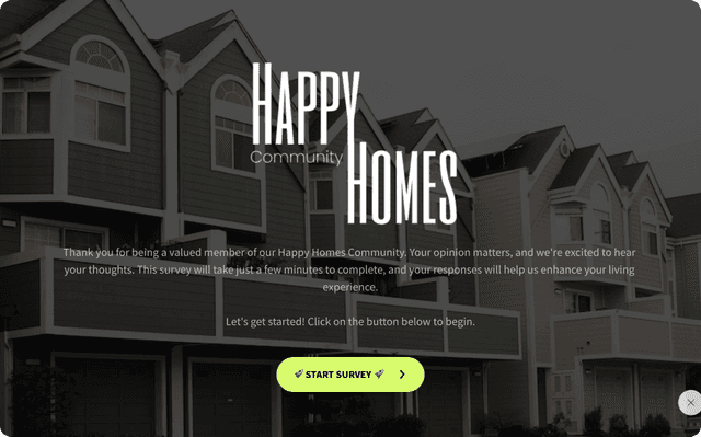 Resident Satisfaction Survey Template | SurveySparrow