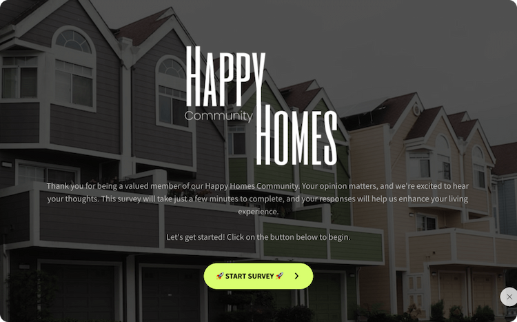 Resident Satisfaction Survey Template | SurveySparrow