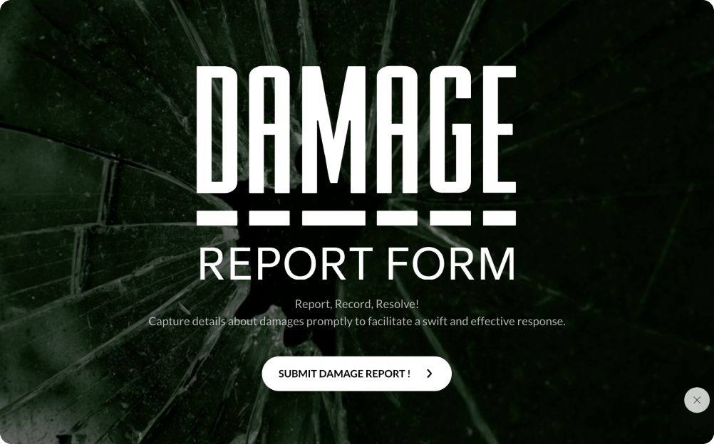 Damage Report Form Template | For Reporting Property Damage