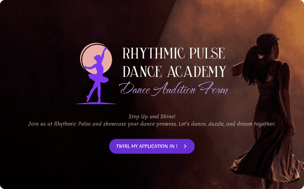Dance Audition Form Template | For dance schools & event organizers