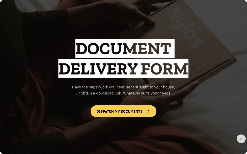 Document Delivery Form Template | SurveySparrow