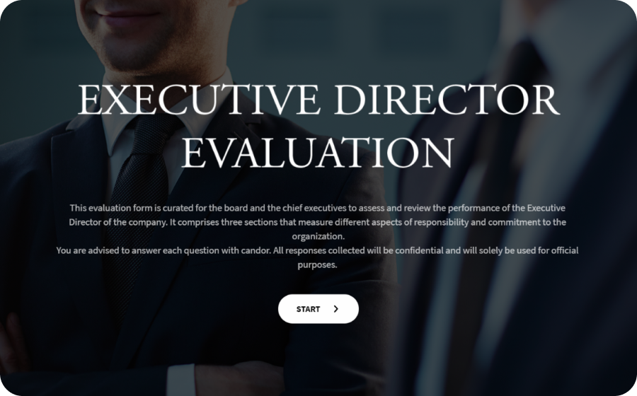 Executive Director Evaluation Form Template | SurveySparrow