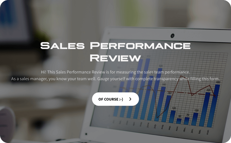 Free Sales Performance Review Template | SurveySparrow