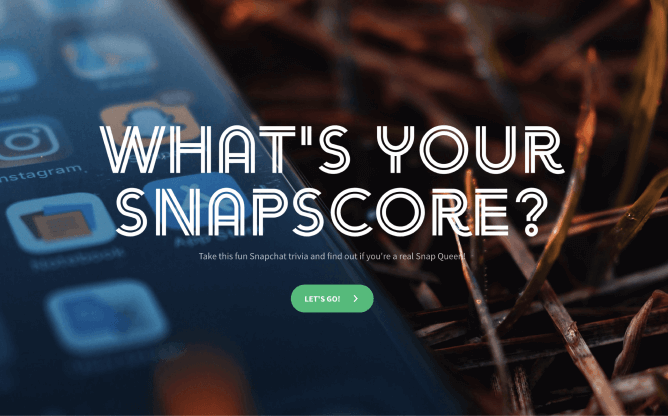 Snapchat Quiz Template | SurveySparrow