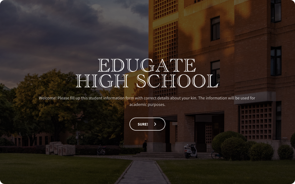 Student Information Collection Form Template | SurveySparrow