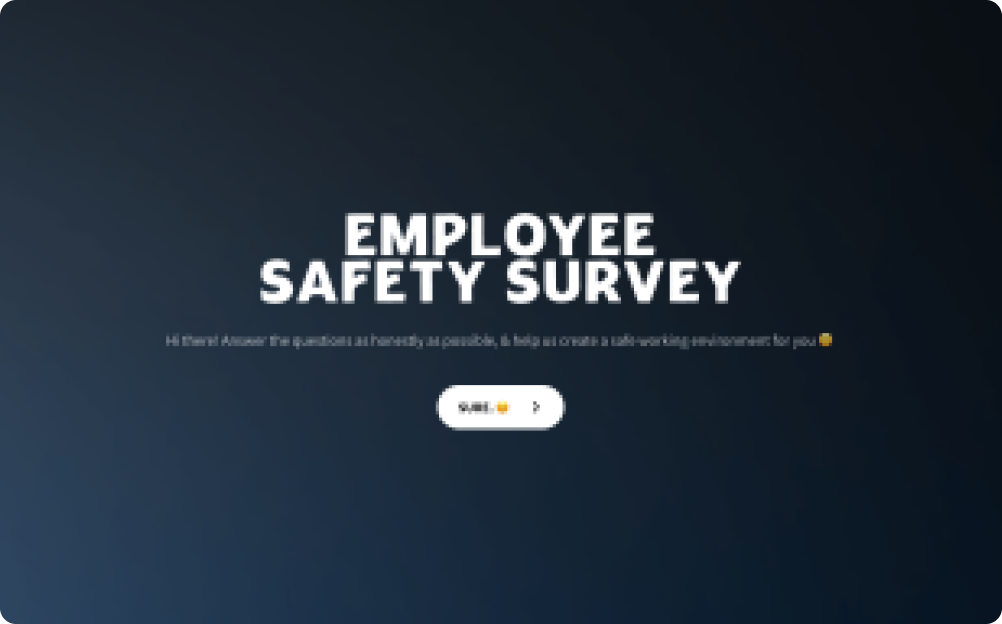 Employee Health and Safety Survey Template | SurveySparrow