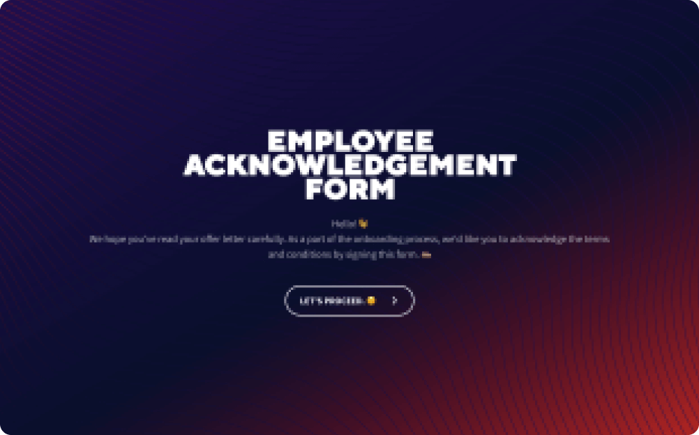Sample Employee Acknowledgement Form Template | For Employee Policy