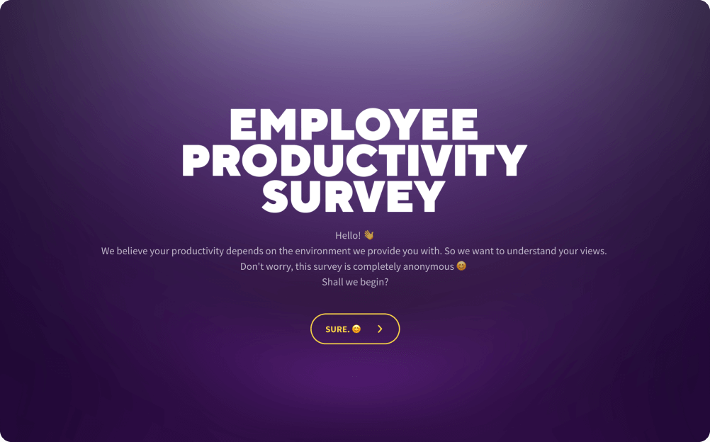 Employee Productivity Questionnaire Template | For Workplace Productivity