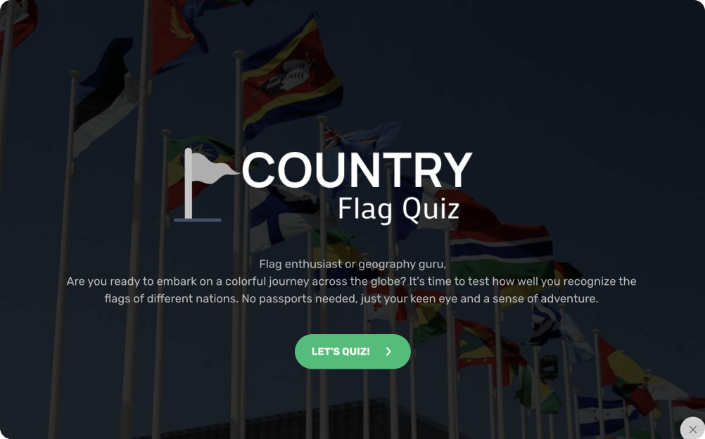 Country Flag Quiz Template | Flags of the world | SurveySparrow