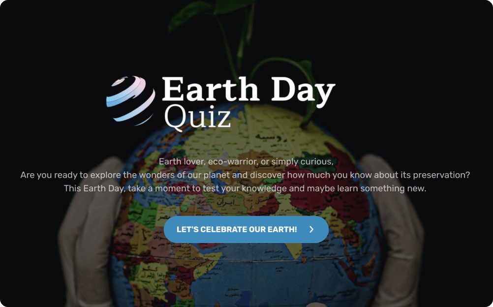 Earth Day Quiz Template on Environmental Awareness | SurveySparrow