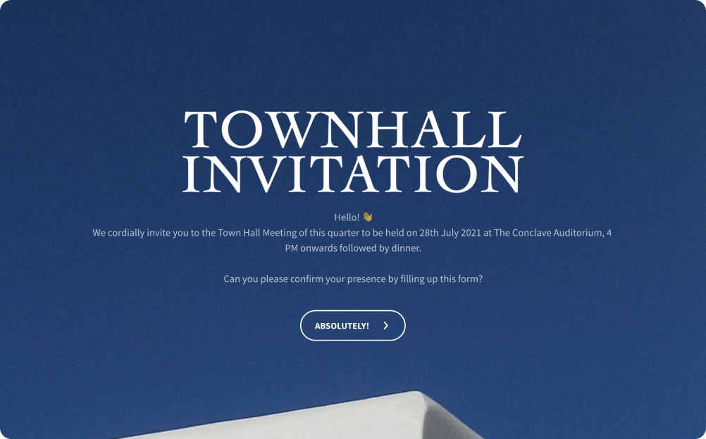 Town Hall Invitation Template | SurveySparrow