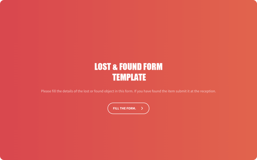 Lost and Found Form Template | For Workplace | SurveySparrow