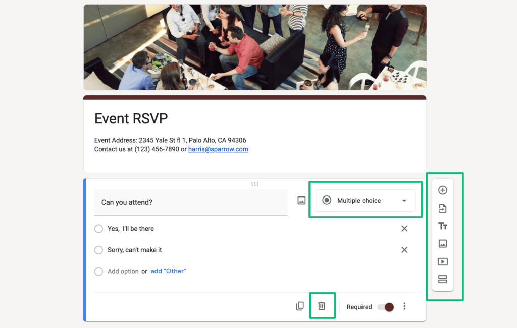 Google Forms RSVP: How to Create a Better RSVP Form | SurveySparrow