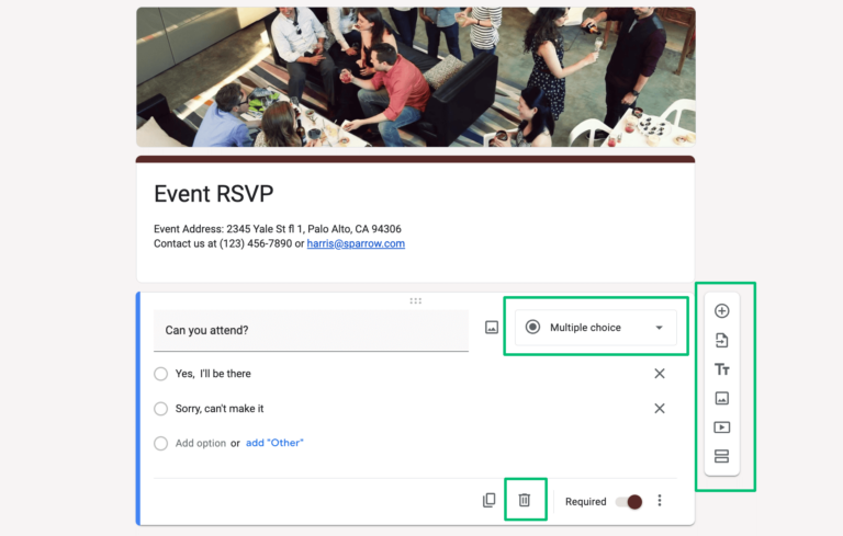 Google Forms RSVP: How to Create a Better RSVP Form | SurveySparrow