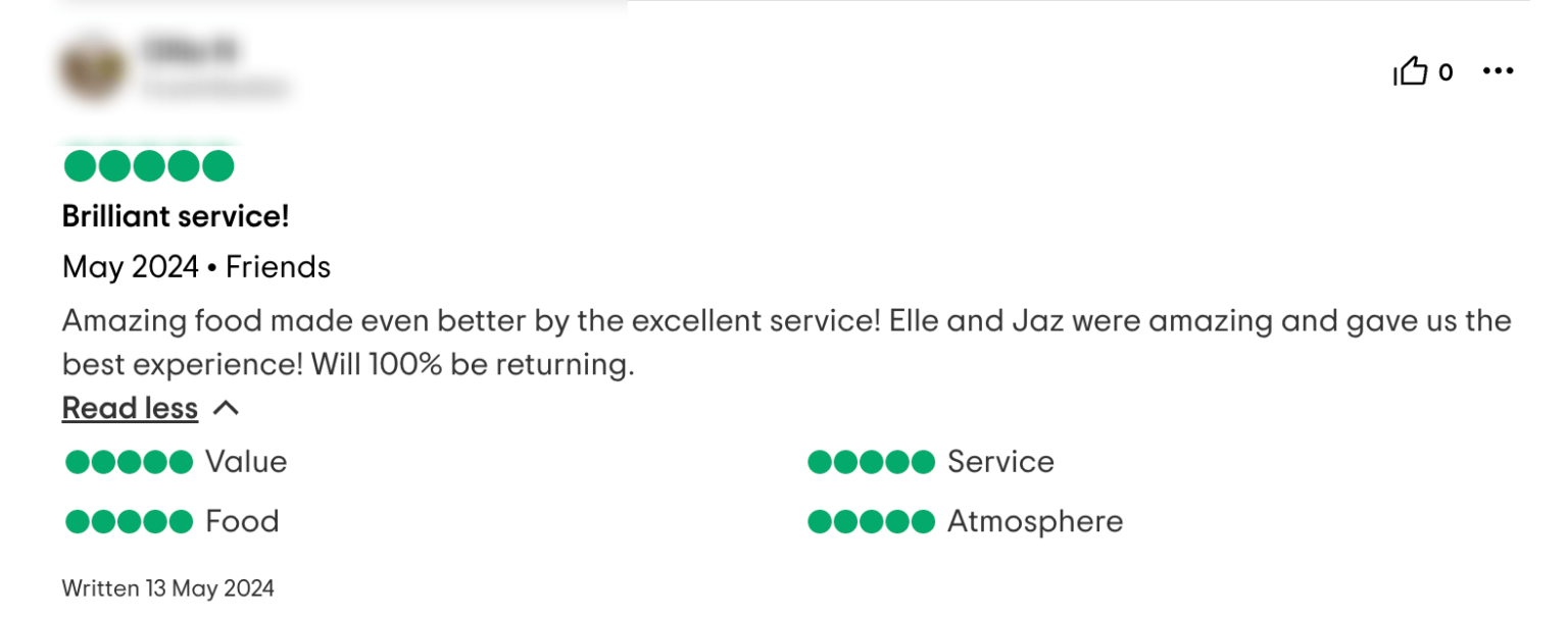 30+ Restaurant Review Examples You Need to Use | SurveySparrow